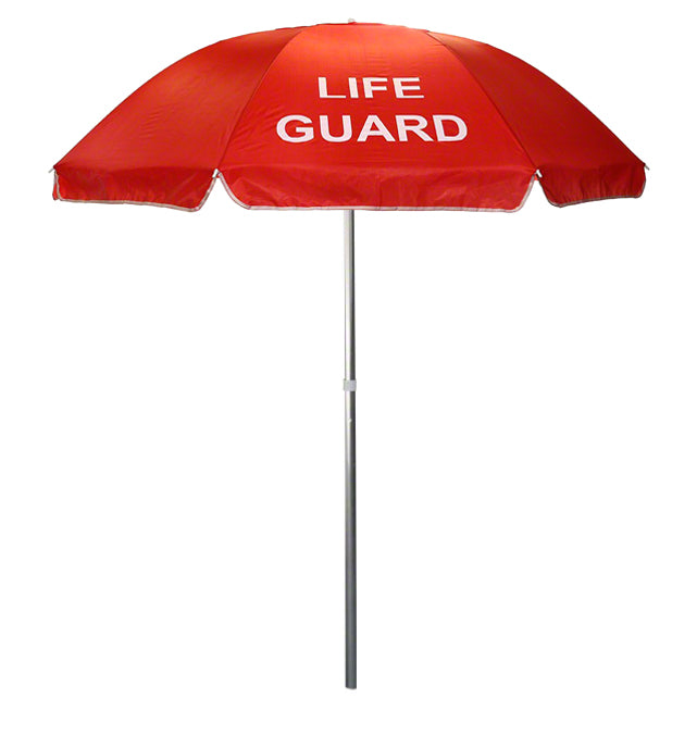 Red Tilting Lifeguard Umbrella - Nylon - 6-1/2 Foot