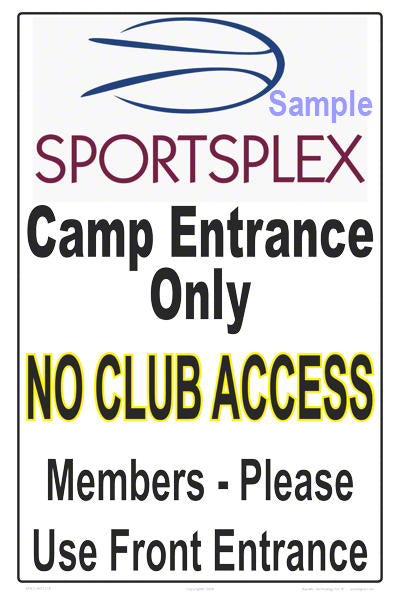 Custom Sign 12x18 Inches on Heavy Duty White Aluminum - SPEC-WA1218