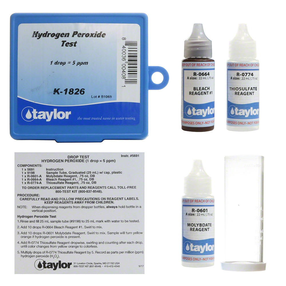 Taylor Hydrogen Peroxide Pool Test Kit - K-1826