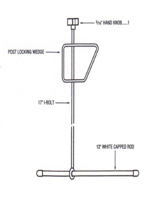 Splash and Slam Post Locking Hardware Assembly - Dunn-Rite - PL2