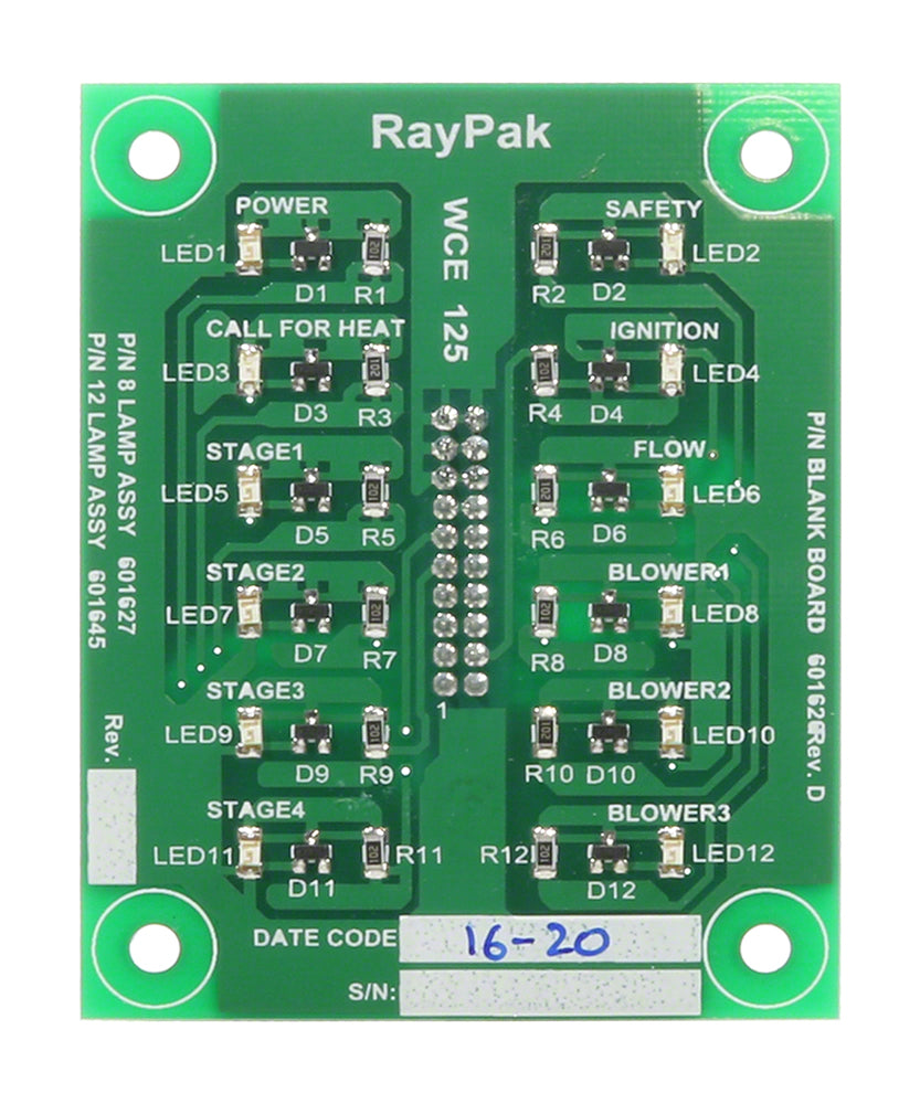 007896F - PC Board Display With Lights Kit - Raypak