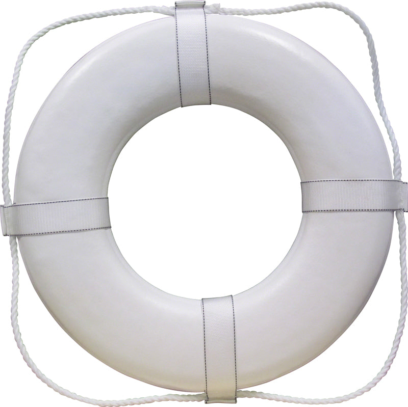 White Life Ring Buoy - 24 Inch - USCG Approved - GW-24 - Jim Buoy