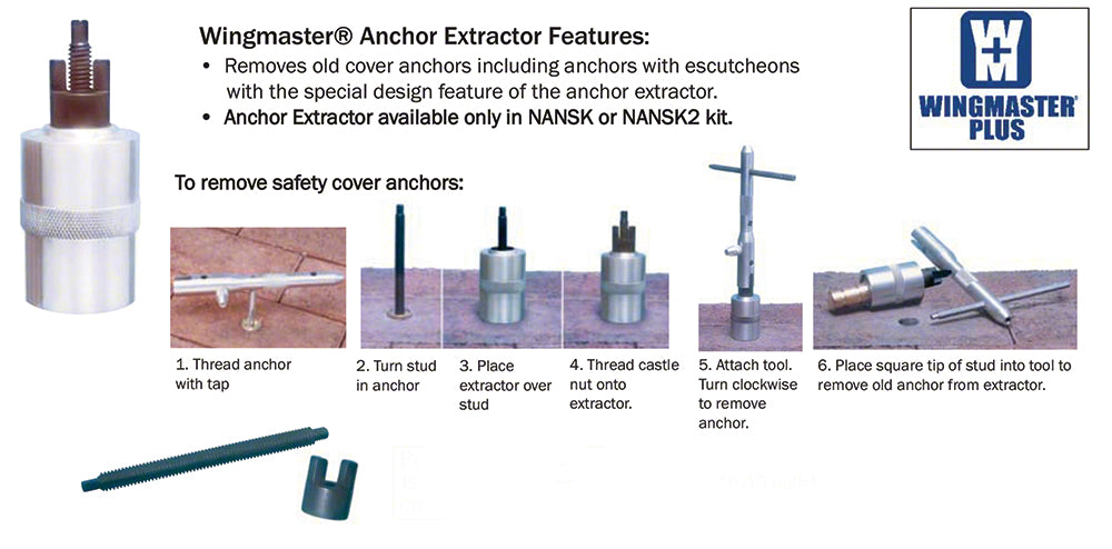 Pool Safety Cover Anchor Extraction Kit - Wingmaster