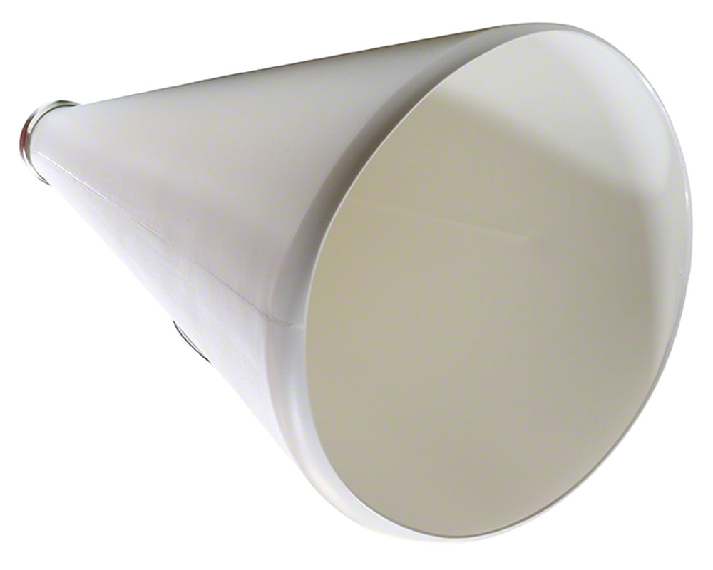 32 Inch Plastic Megaphone With Metal Mouthpiece and Handle - White - MP32