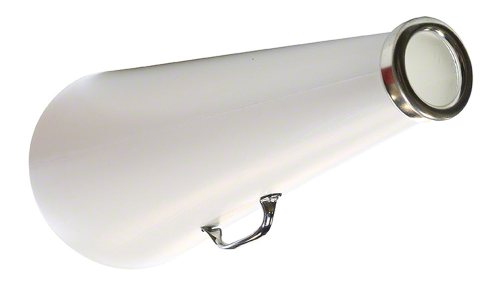 32 Inch Plastic Megaphone With Metal Mouthpiece and Handle - White - MP32