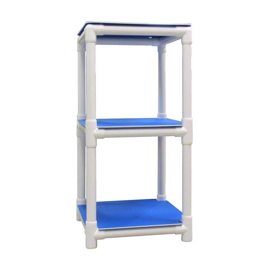 Pool Storage Shelf- 3 Shelf Unit - Blue