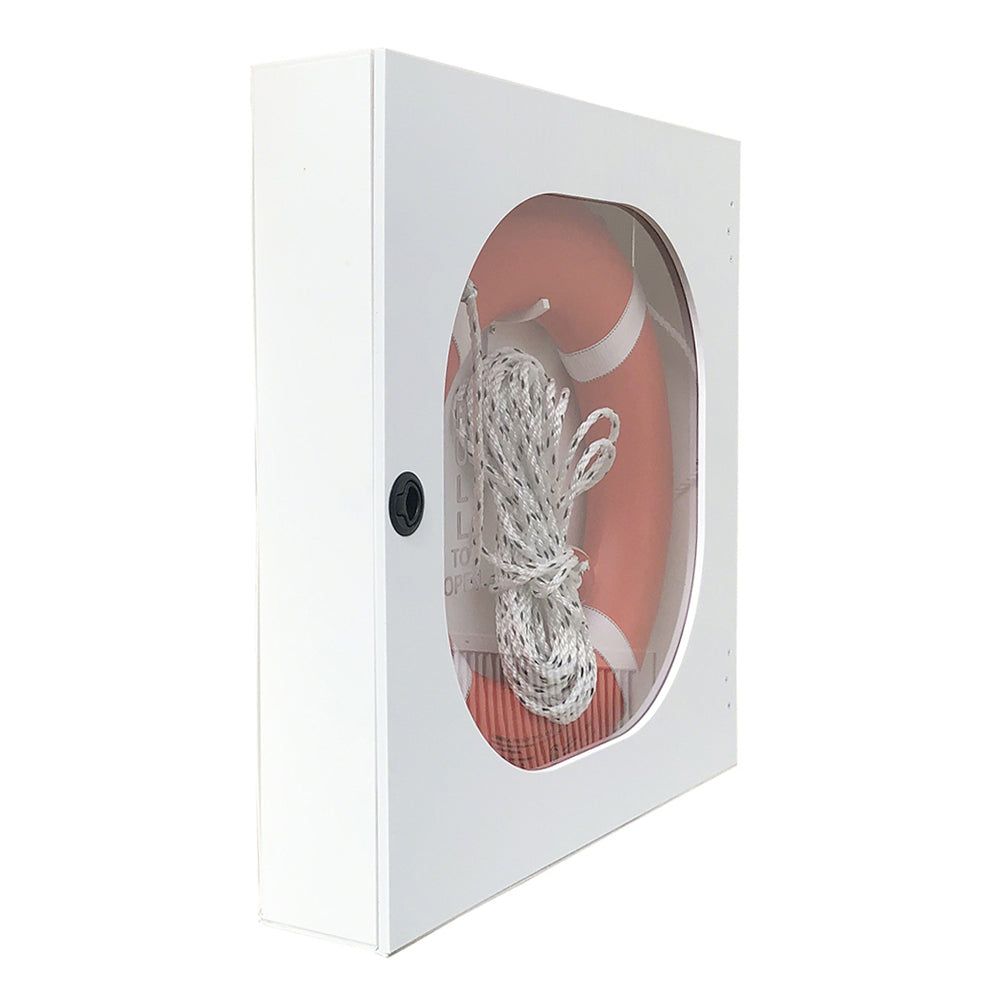 Life Ring Cabinet - 30 Inch with Orange Ring Buoy