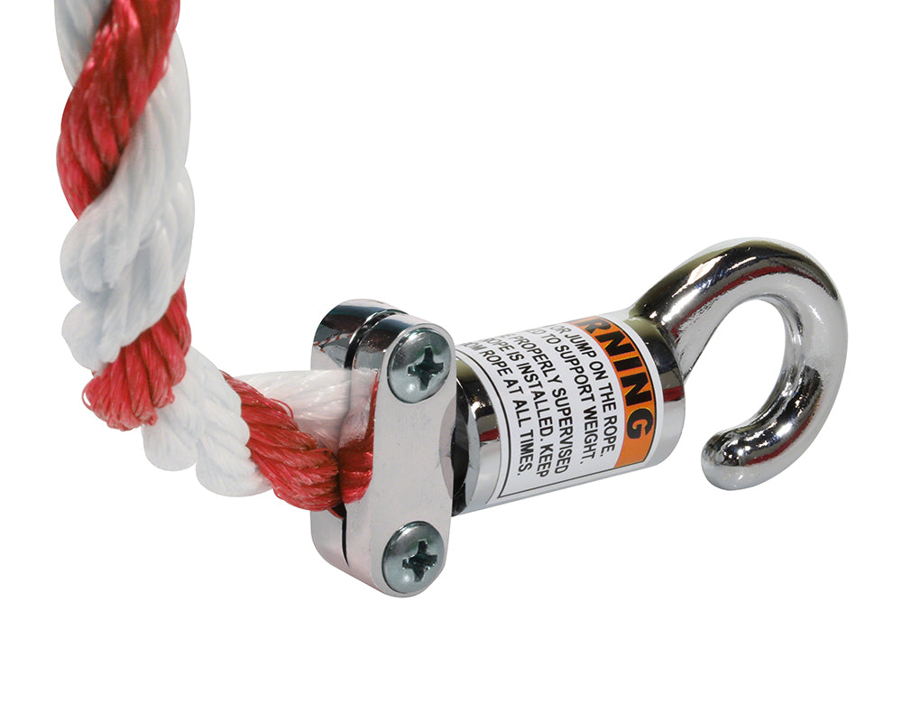 25 Foot Pool Rope & Float Kit - 3/4 Inch Red-White Rope with Locking Floats