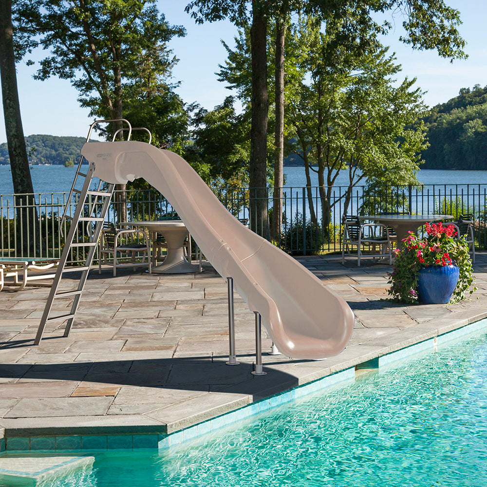 Rogue2 Pool Water Slide Right Turn - 6.5 Feet - Taupe - SR Smith - 610 ...