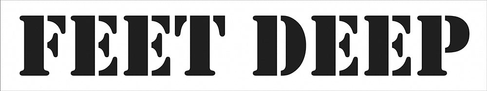 FEET DEEP 32x6 Inch Reusable Stencil - Depth Marker - 201LMWS3206
