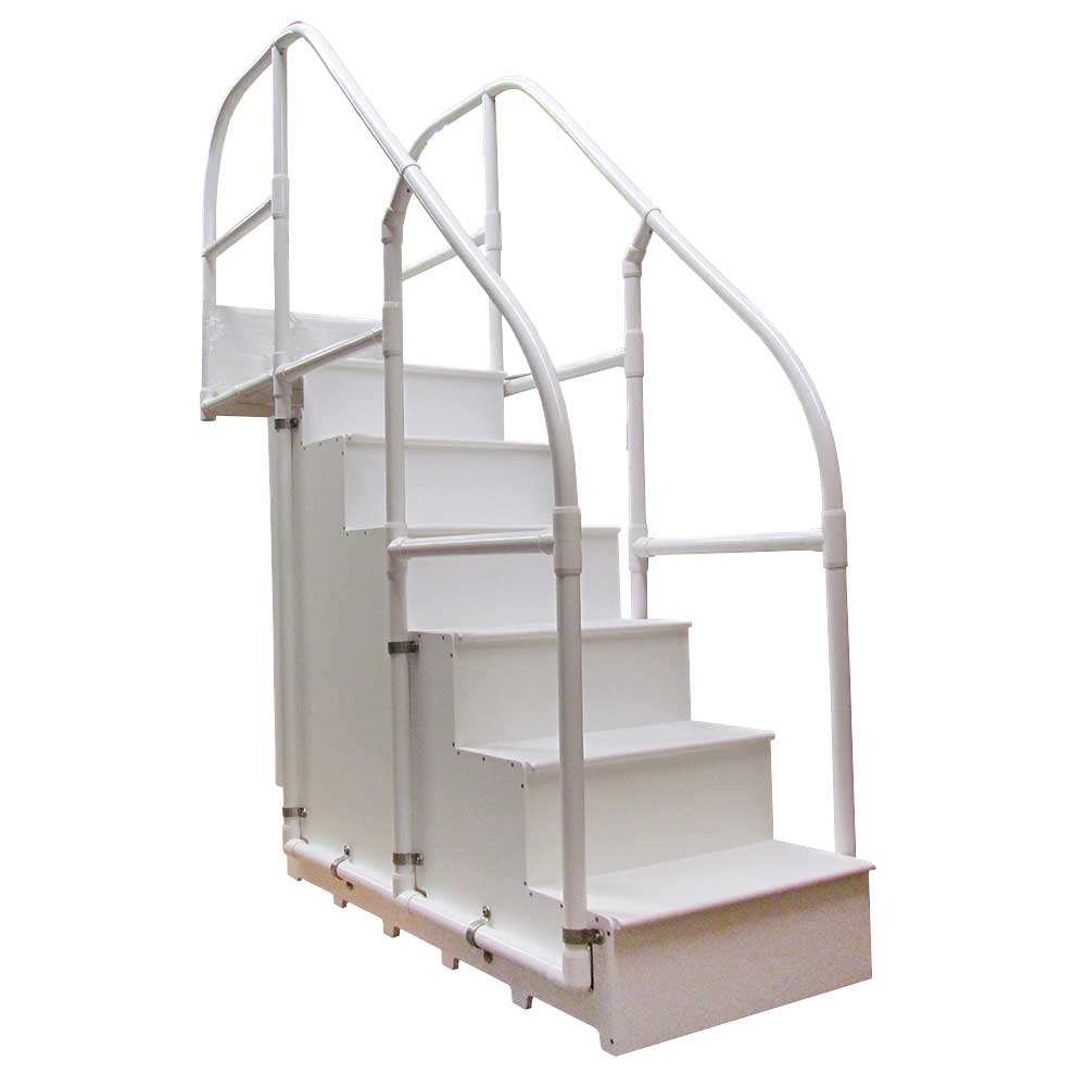 ADA Pool Stairs - 5-Tread Handicap Access