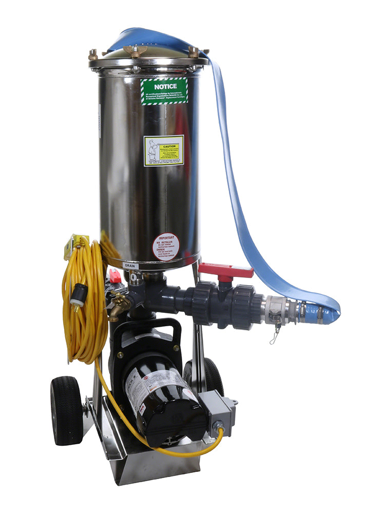 Portable Pool Vacuum System - 1 HP with Harmsco Cartridge Filter 115V ...