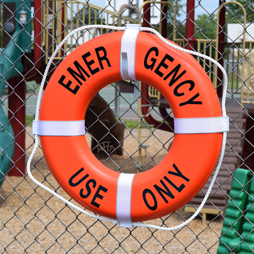 Emergency Use Only Life Ring Buoy - 24 Inch - Orange