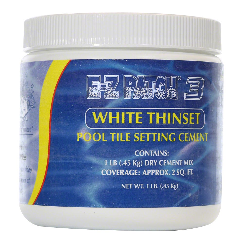 White Thinset Pool Tile Repair Cement - 1 lb - EZ Patch - EZP3-1