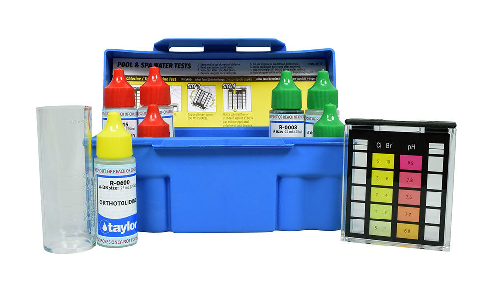 K-1003 - Taylor Residential 6-Way Bromine, Chlorine, pH Test Kit .75 Oz.