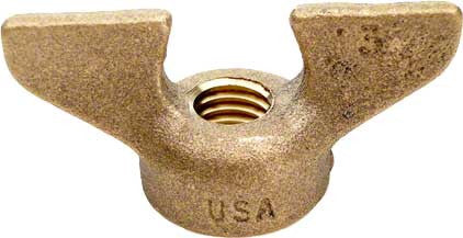 HRM202B - Wingnut Brass 1/2 Inch - Harmsco