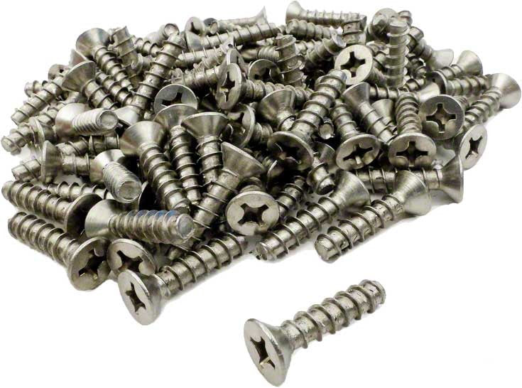 Pool Skimmer Replacement Screws - Stainless Steel - Bag of 100