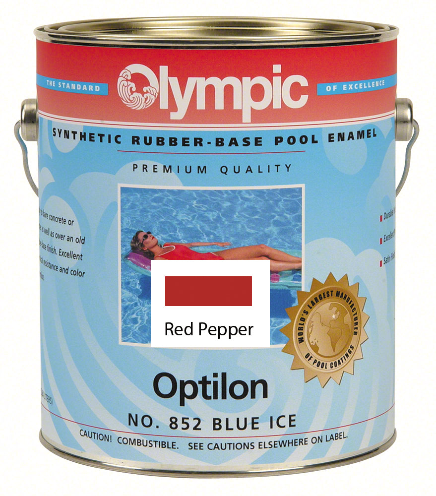 Pool Paint - Optilon Rubber Base - One Quart Red Pepper - Olympic - 862-Q
