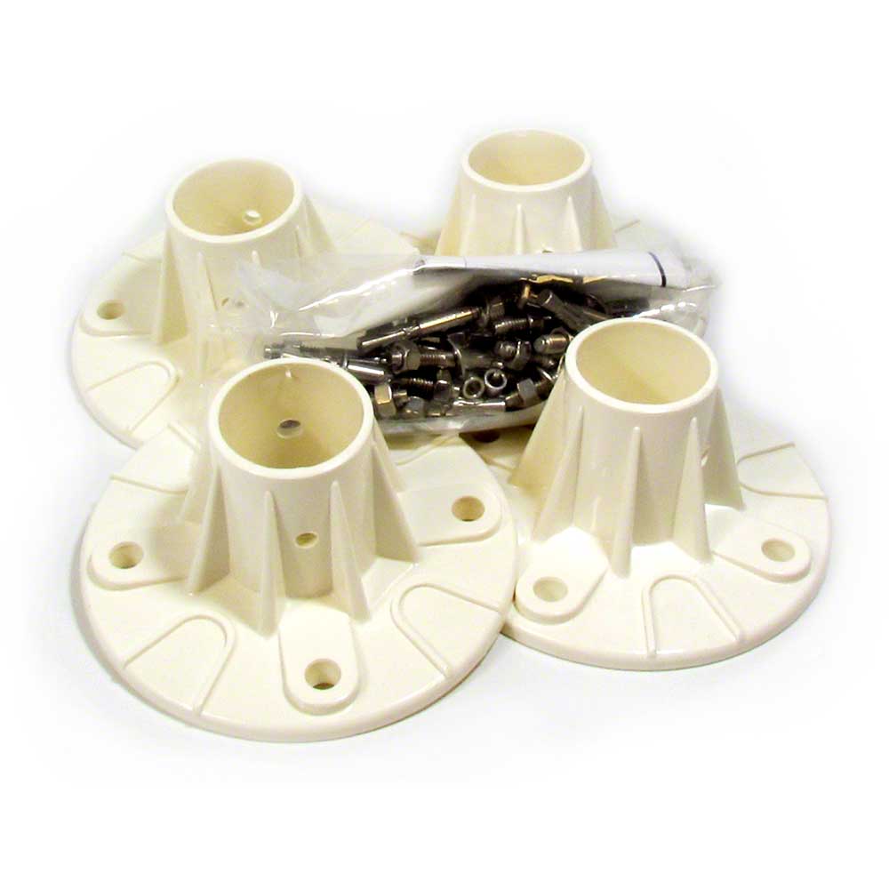 Plastic Deck-Mounted Pool Anchor Flange Kit - Set of 4 Flanges With ...