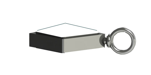 Sliding Square Collar with Eyebolt for Square Stanchion - Paragon - 38302