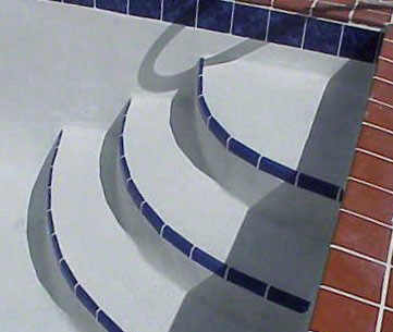 2-1/4 Inch x 6 Inch Bullnose Safety Edge Tile Blue - Order in Multiple