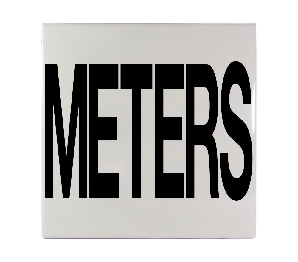 METERS Ceramic Pool Depth Marker Tile - C611715