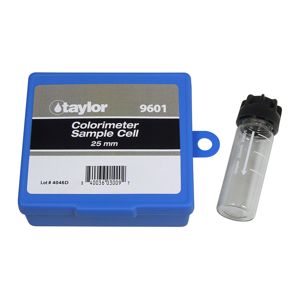 Taylor Colorimeter Sample Cell With 25 MM Glass and Cap - 3 Pack - 9601-3