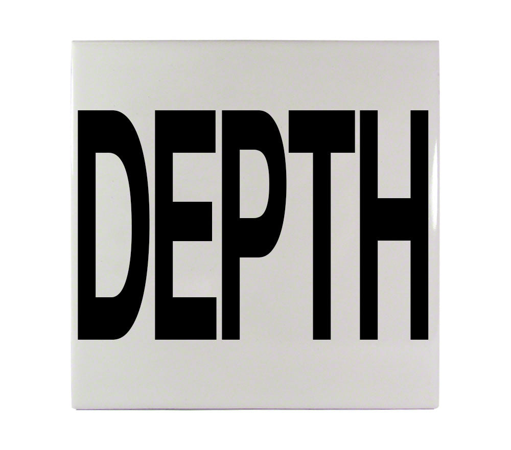 DEPTH Ceramic Pool Depth Marker Tile - C611717