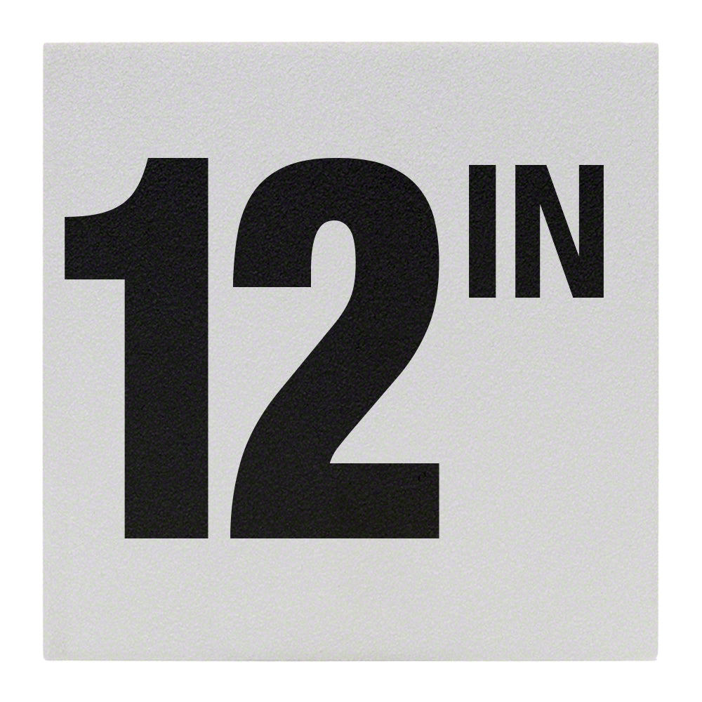 12 IN Ceramic Pool Depth Marker Tile - Non-Skid - C620512