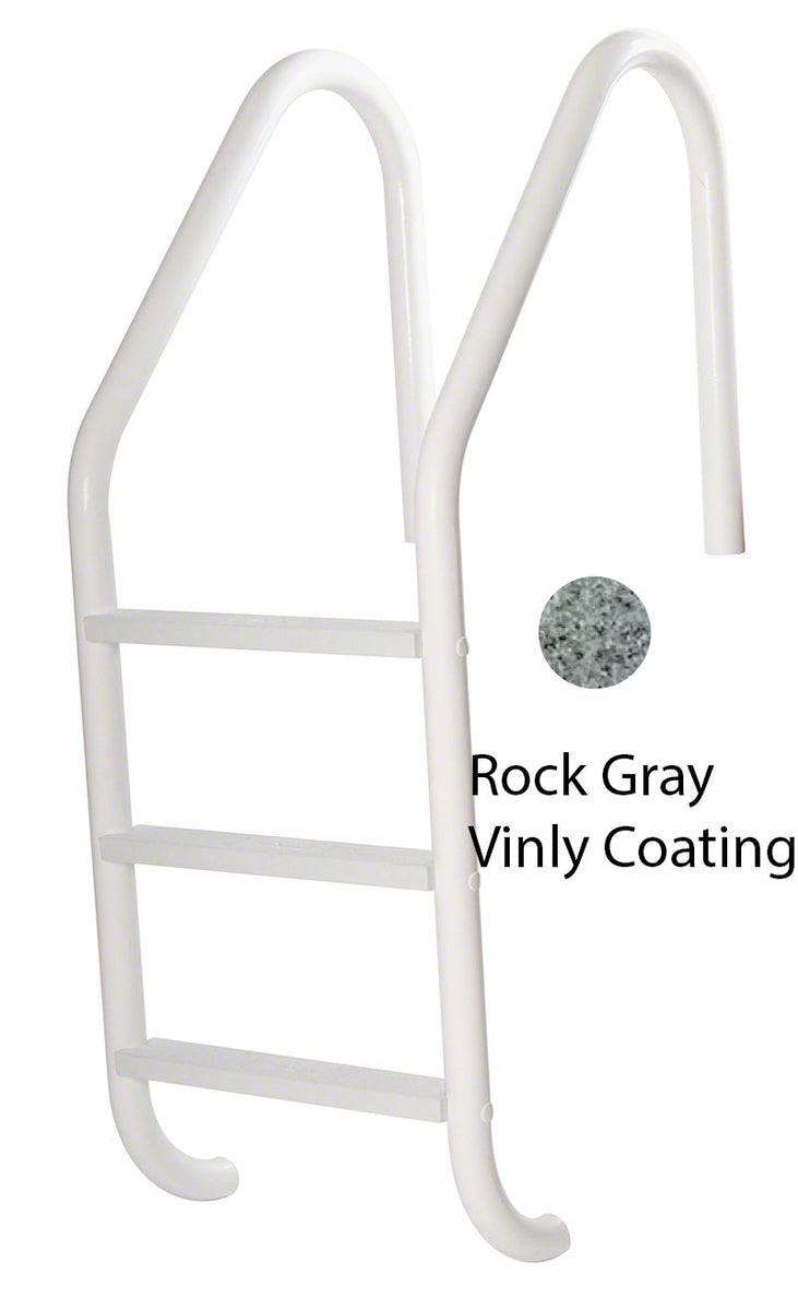 Econoline 24 Inch 3 Step Pool Ladder Powder Coated Rock Gray - SR Smith ...