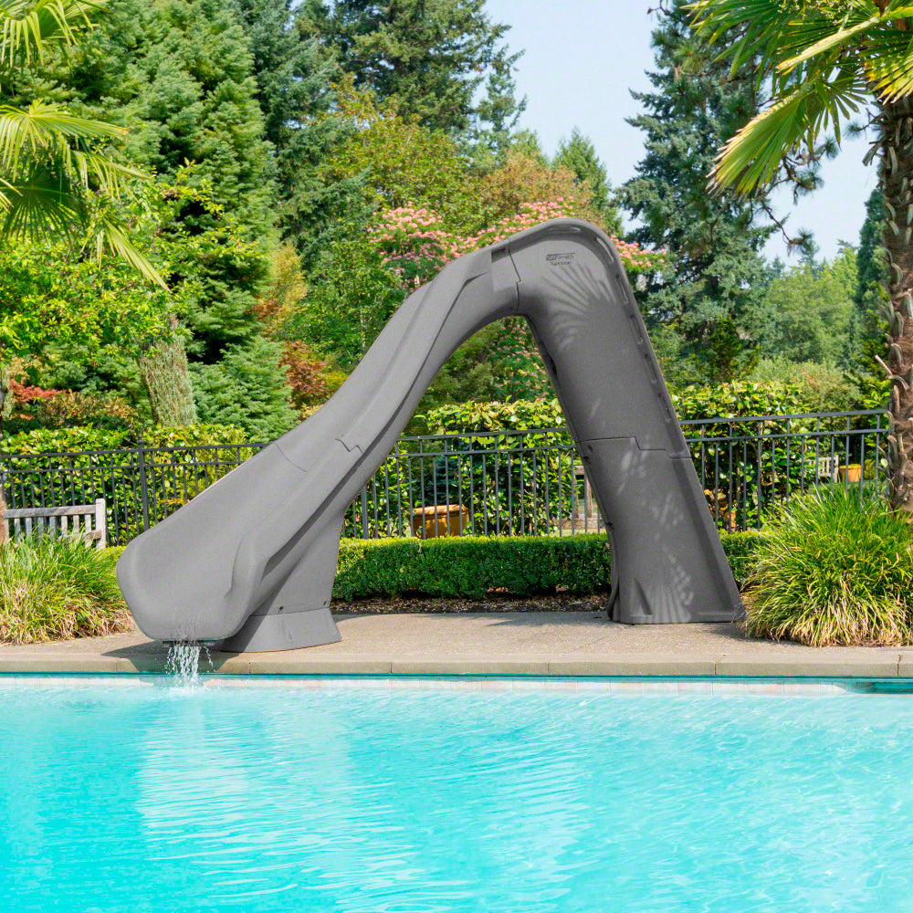 Typhoon Pool Water Slide Left Turn - 6.5 Feet - Gray Granite - SR Smith ...