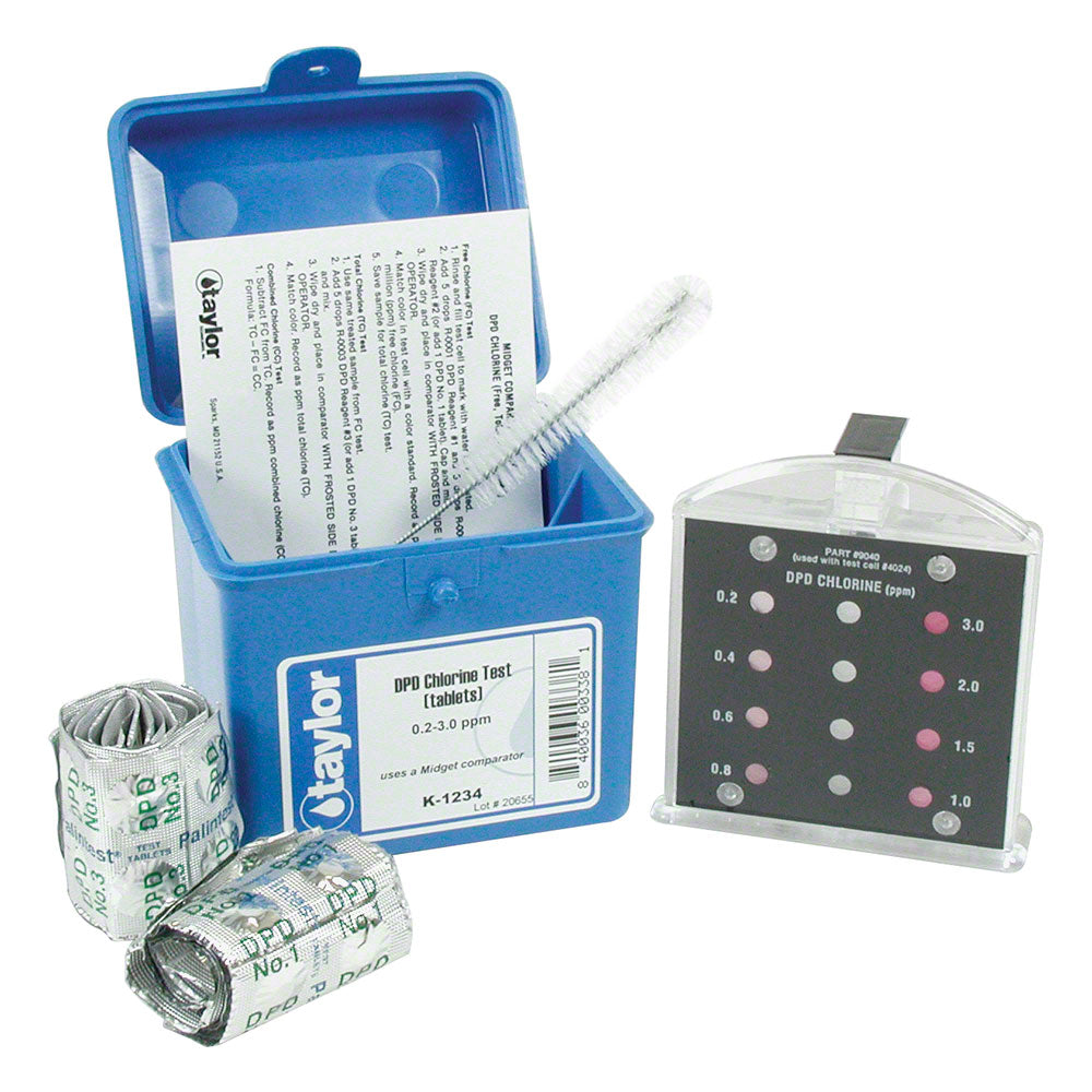 Taylor Midget Chlorine DPD Tablet Pool Test Kit - K-1234