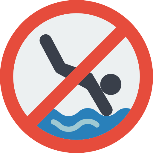 No Diving Prevent Drowning Sign - 24x18 Inch